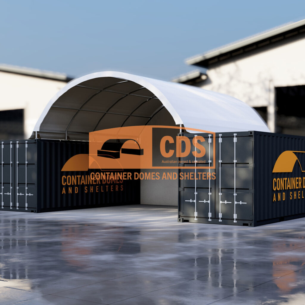 20ftx20ft (6mx6m) GP/HQ Engineer Designed Container Dome with Back Wall ...