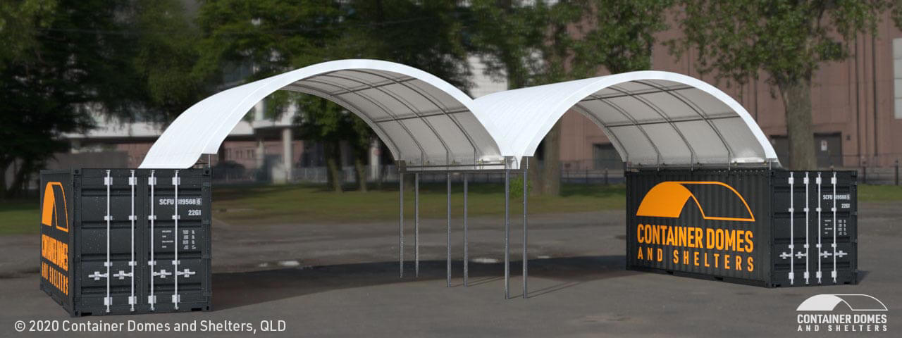 40ft Long Container Shelters - Container Domes & Shelters