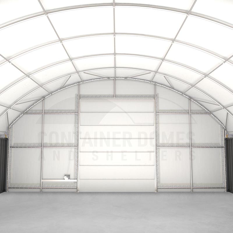 40ft (12m) wide x 13ft (4m) High Front Wall with Door & Winch GP/HC ...