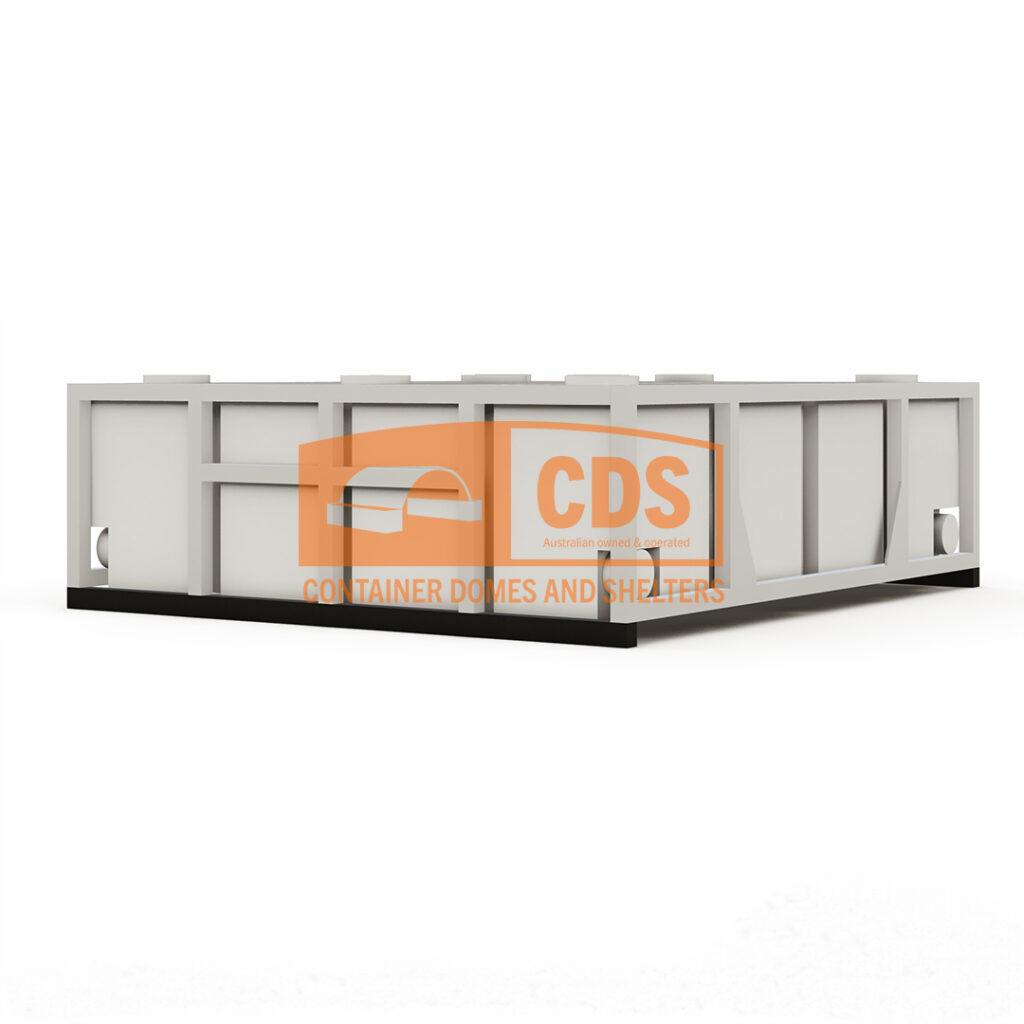Septic Tank 2000L with Steel Frame - Container Domes & Shelters