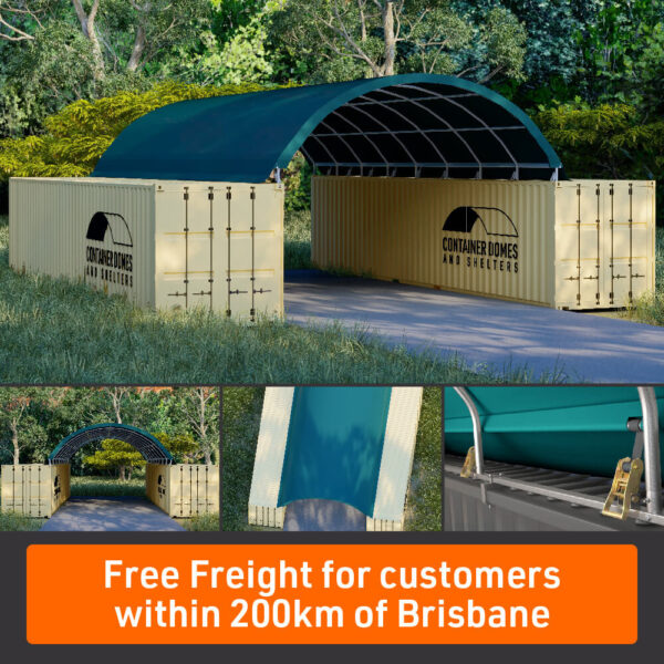 40ft Long Container Shelters - Container Domes & Shelters