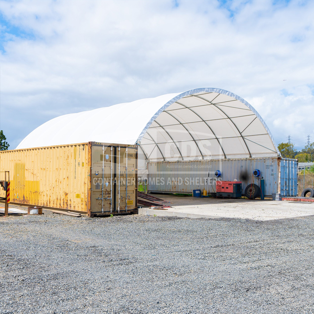 40ft Long Container Shelters - Container Domes & Shelters