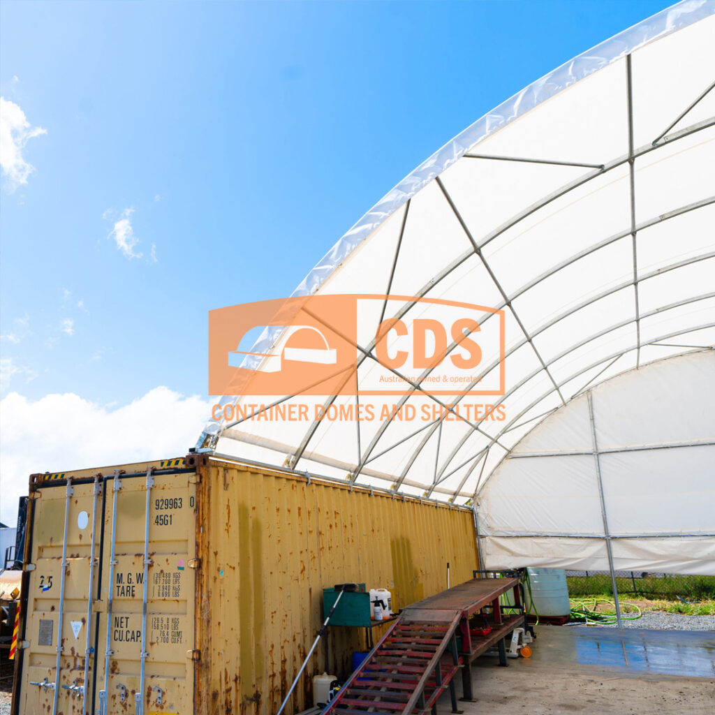 40ftx40ft x13ft H (12mx12mx4m) GP/HQ Engineer Designed Container Dome ...